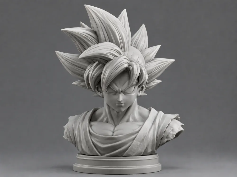 Goku Bust Figure Dragon Ball - Free 3D Print Model - MakerWorld