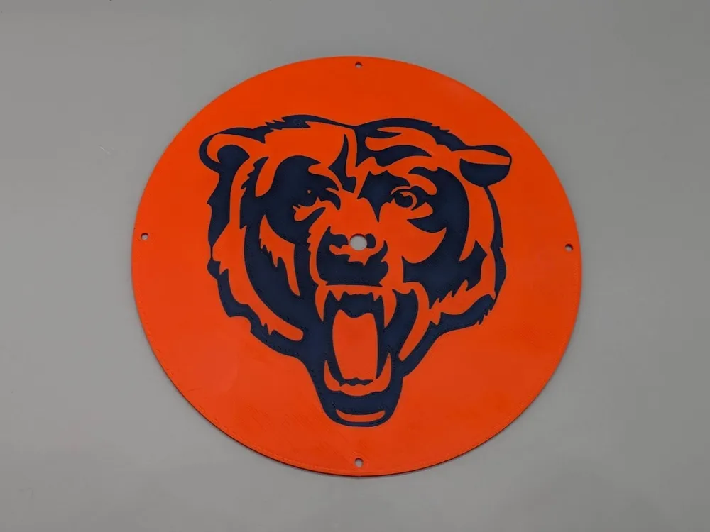 Chicago Bears Clock Face by MadMax3D - MakerWorld