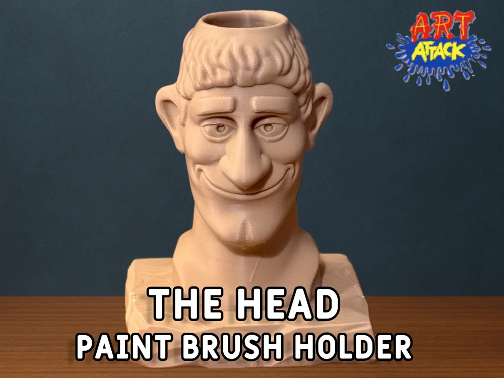 The Head - Art Attack Brush Holder by SM3y MakerWorld: Download Free 3D ...
