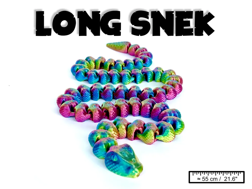 Long Articulated Snek by hollowmaker - MakerWorld