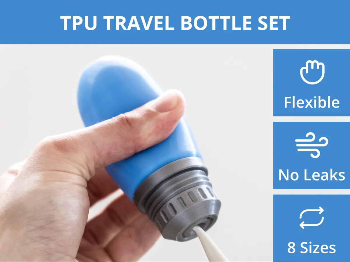 Conjunto de Garrafas Flexíveis para Viagem – 8 Tamanhos - Modelo ...