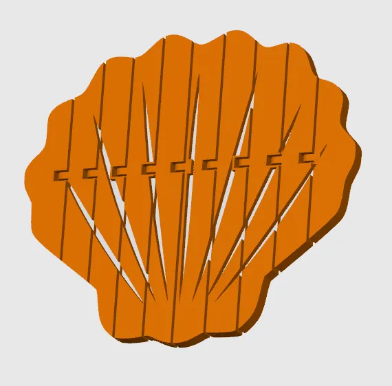 Scallop Sea Shell Flexi Fidget Toy by Release The Fleet - MakerWorld