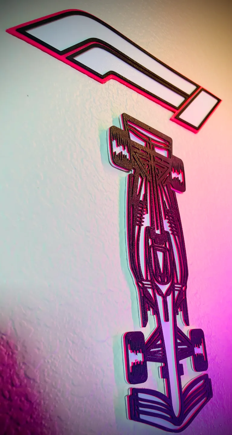 F1 Logo Wall Art (outline) by TheWolf - MakerWorld