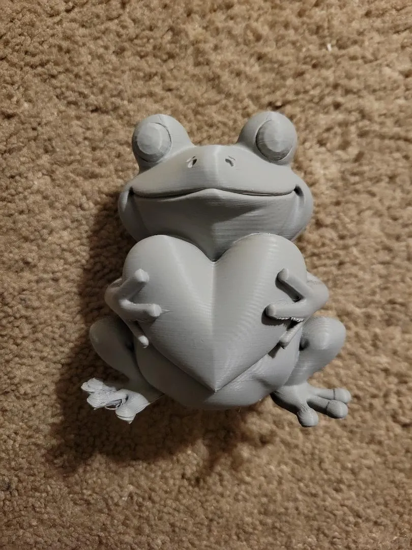 Cute Frog Holding Heart Valentine Gift Home Decor - Free 3D Print Model ...