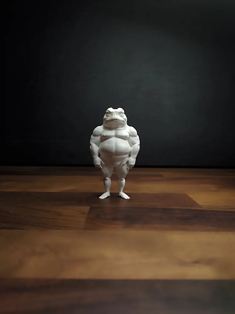 Gym Frog – Muscular Fitness Frog Figure - Free 3D Print Model - MakerWorld