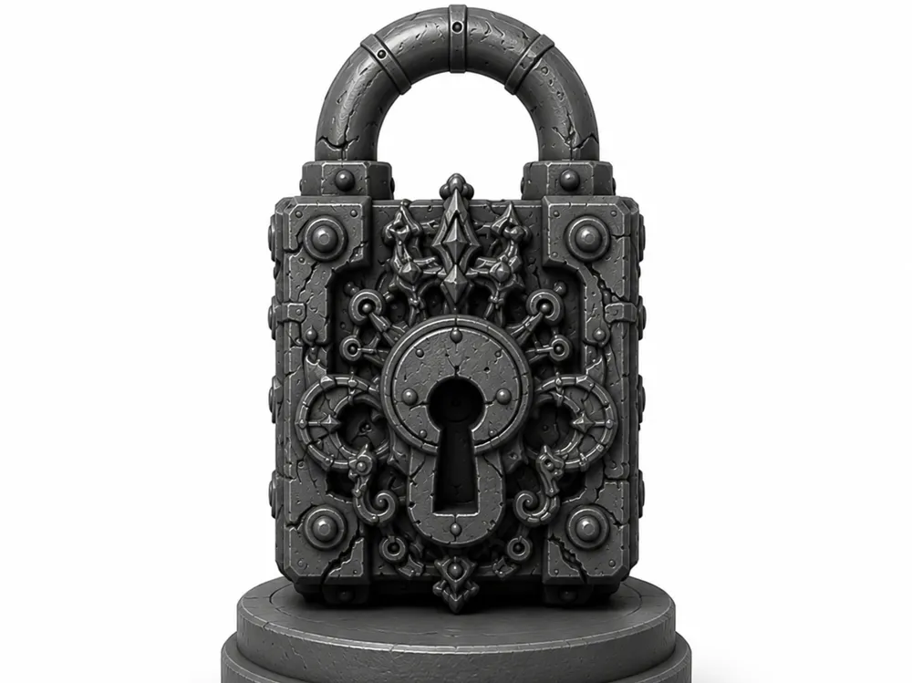 Lock statue - Free 3D Print Model - MakerWorld