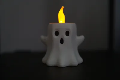 Cursed Candle - Halloween Ghost (Tealight Holder) by marleo - MakerWorld
