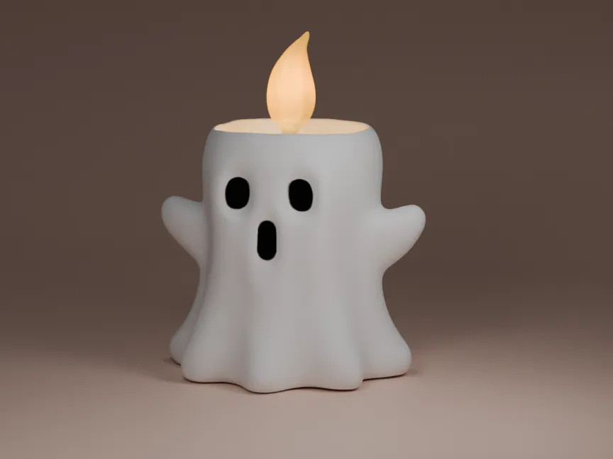 Cursed Candle - Halloween Ghost (Tealight Holder) by marleo - MakerWorld