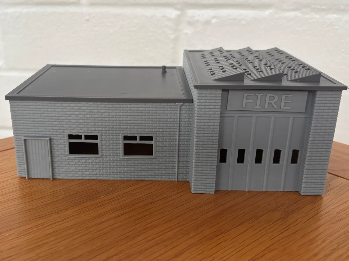 OO + N Scale / Gauge Fire Station by Trenko MakerWorld: Download Free ...