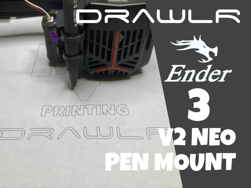 DrawlR - The Universal Pen/Pencil Mount for Ender 3 V2 NEO - Free 3D ...
