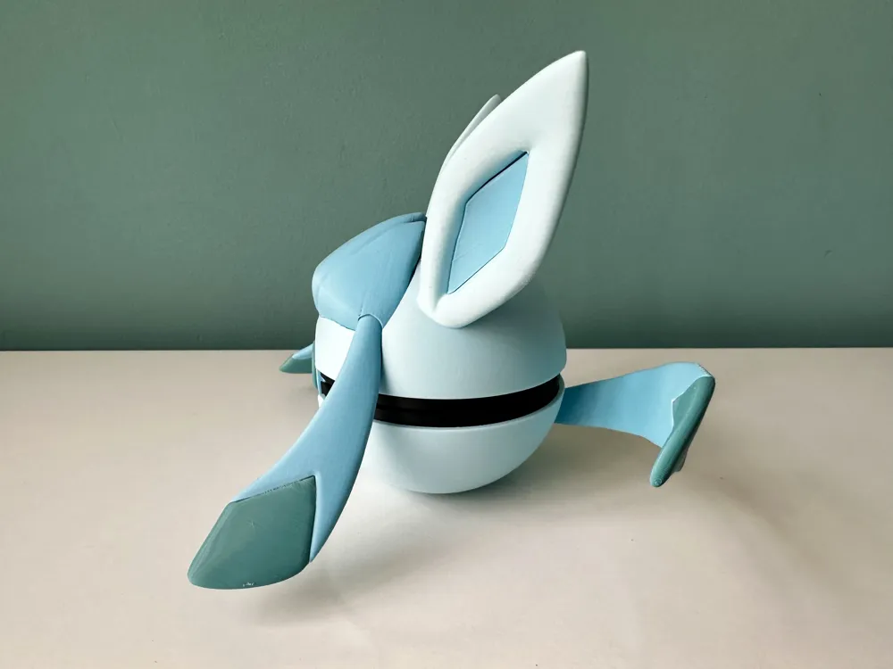 Glaceon Ball - Pokemon - Pokeball Functional - Free 3D Print Model ...