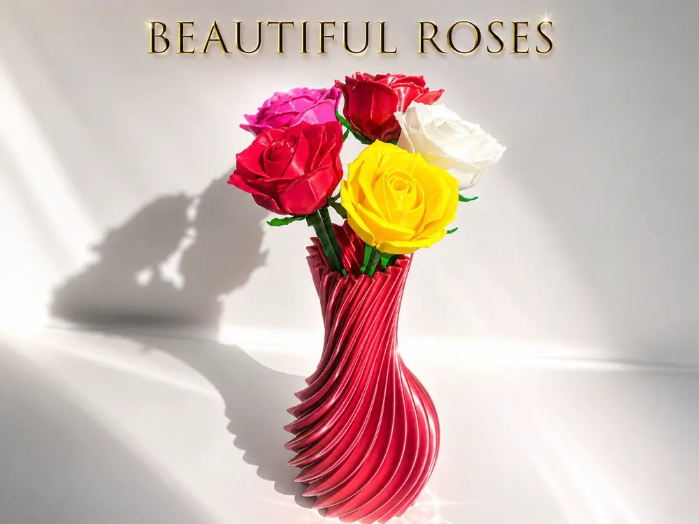 Beautiful Roses - Free 3D Print Model - MakerWorld