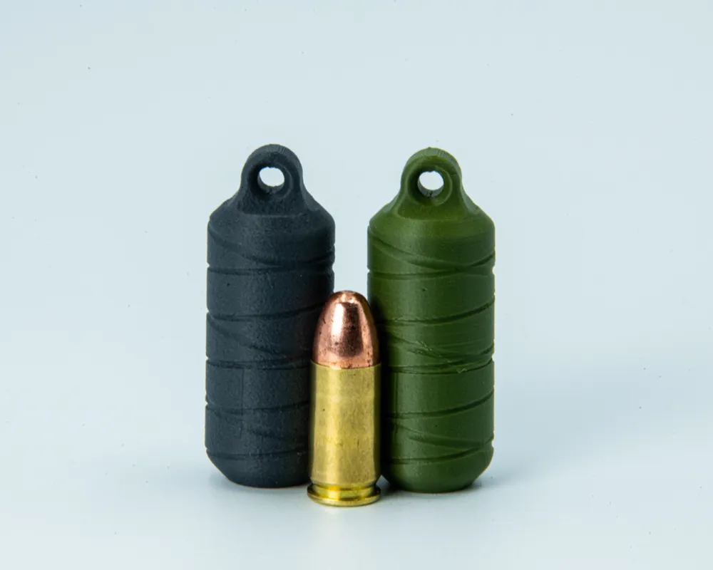 Emergency Bullet Keychain 9mm by Adage3dMakerWorld: Download Free 3D Models