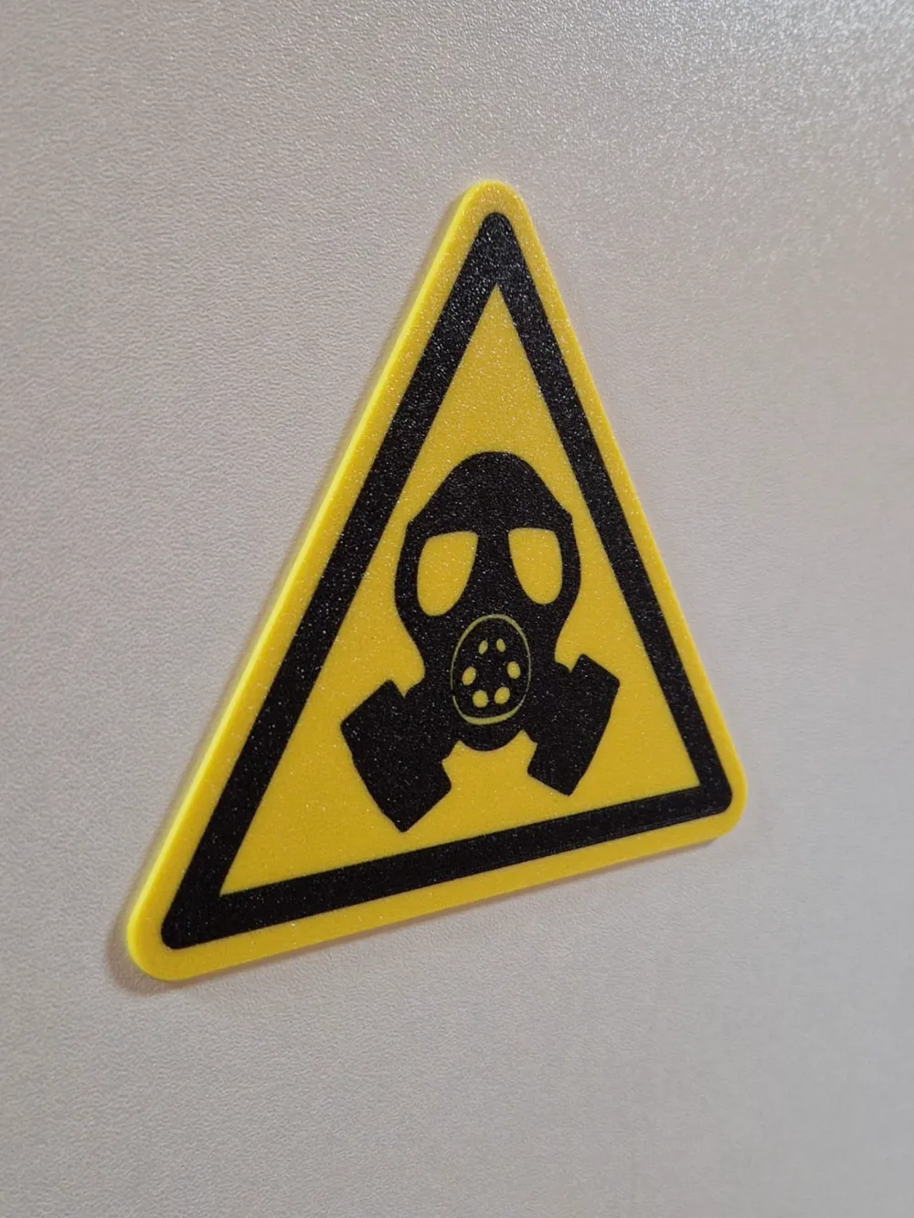 Warning Gas Mask Sign (AMS not required) by julianwillig - MakerWorld
