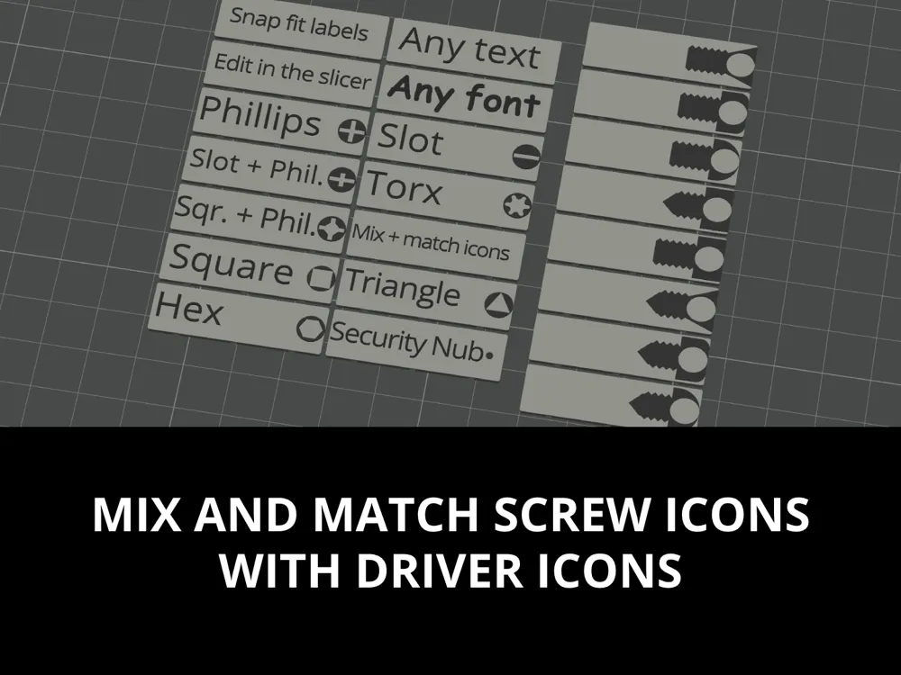 Gridfinity Swappable Labels by Cullen J Webb - MakerWorld