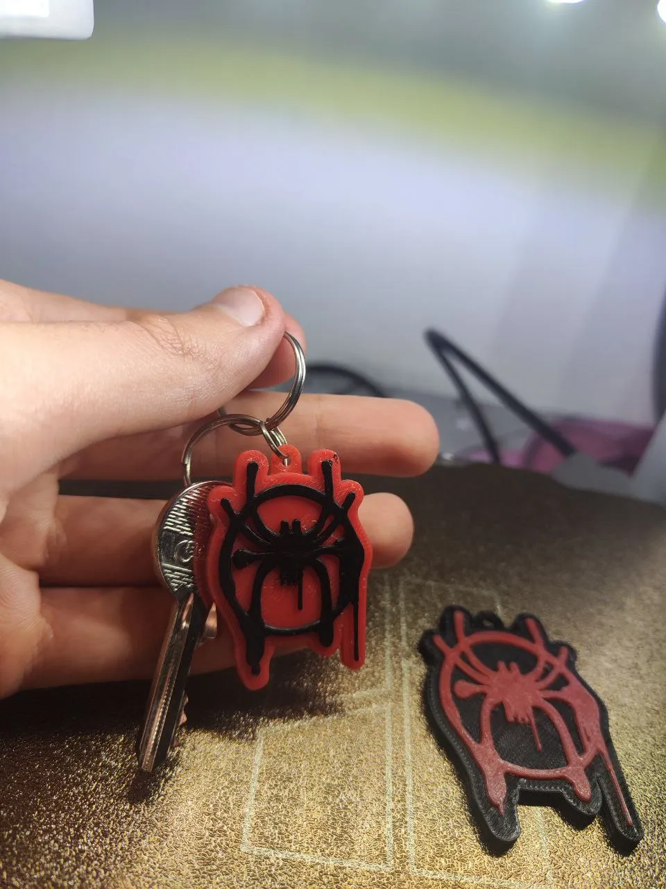 Miles Morales Spider-Man keychain by Salv01 - MakerWorld