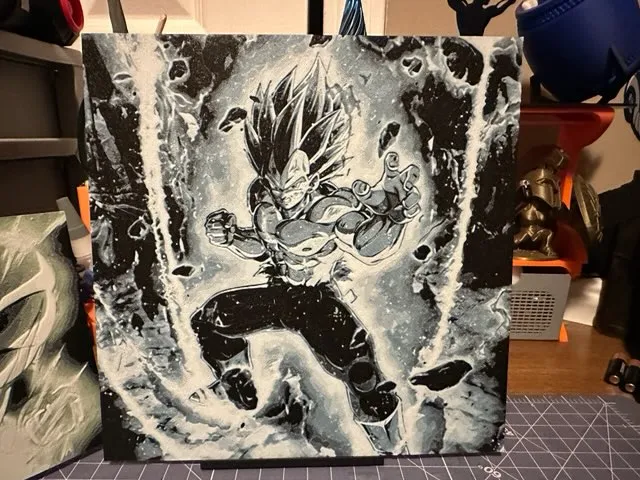 Glow in the dark Super saiyan blue vegeta hueforge by inevitable1 ...