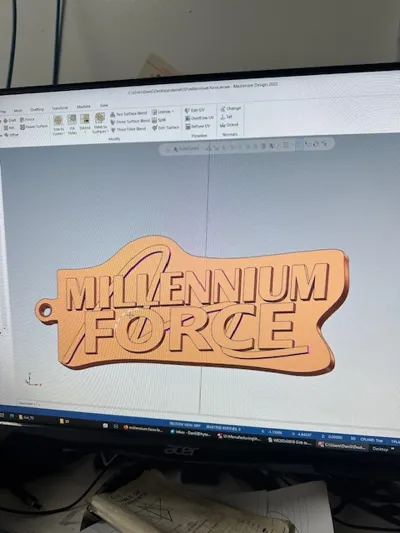 Millennium Force Keychain with Cedar Point 2024 by Daniel - MakerWorld