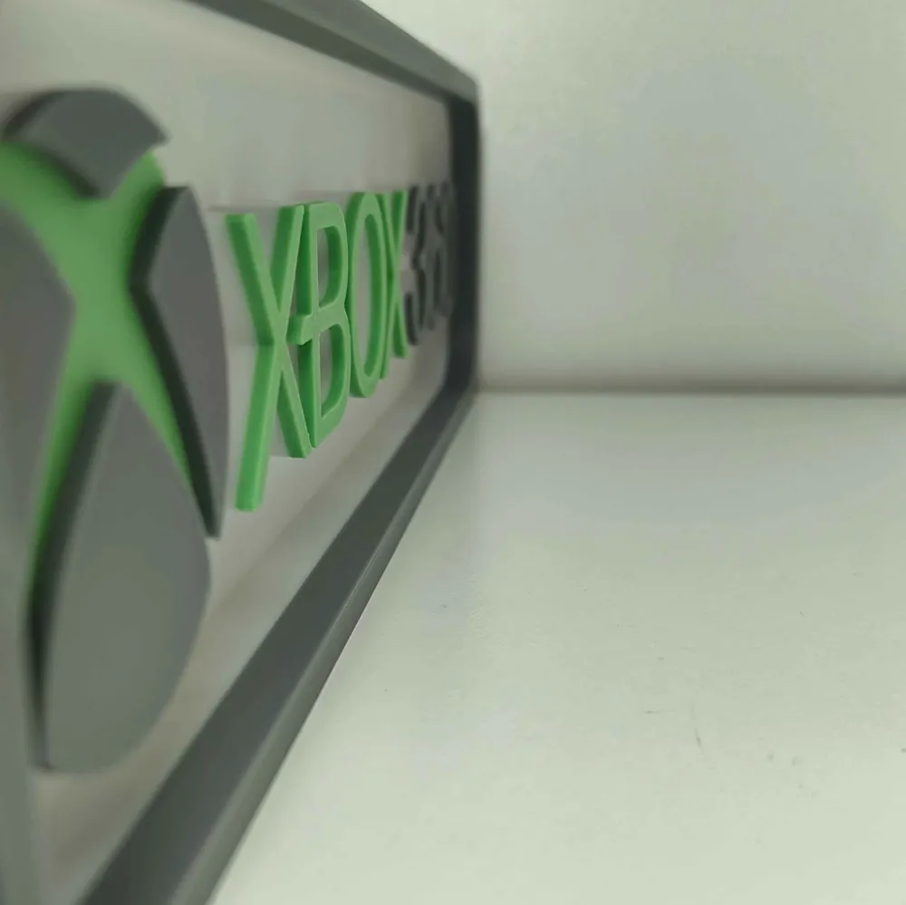 Console Logo Plaque - Xbox 360 - Free 3D Print Model - MakerWorld