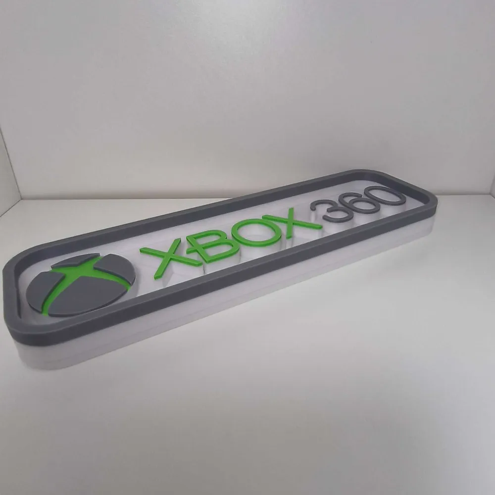 Console Logo Plaque - Xbox 360 - Free 3D Print Model - MakerWorld