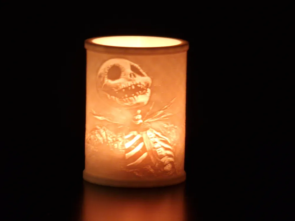 Tea light Lithophane - Jack Skellington by Madness3D MakerWorld ...