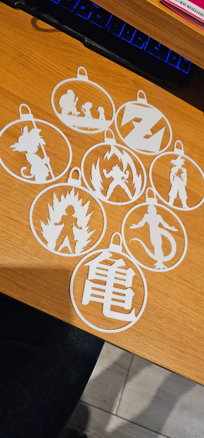 Dragon Ball christmas ornaments Frieza Goku Vegeta by Emashi - MakerWorld