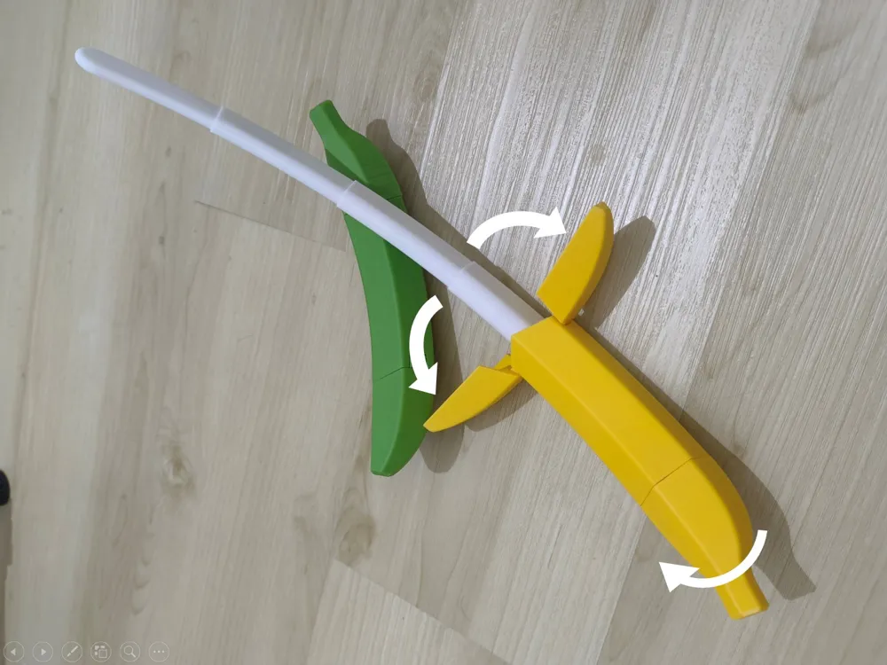 Nanakatana V2 – Twist-to-Open Banana Katana - Free 3D Print Model ...
