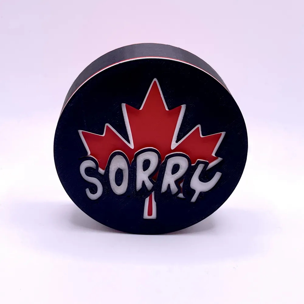Canadian "Sorry" Hockey Puck Remixed by pezliz - MakerWorld