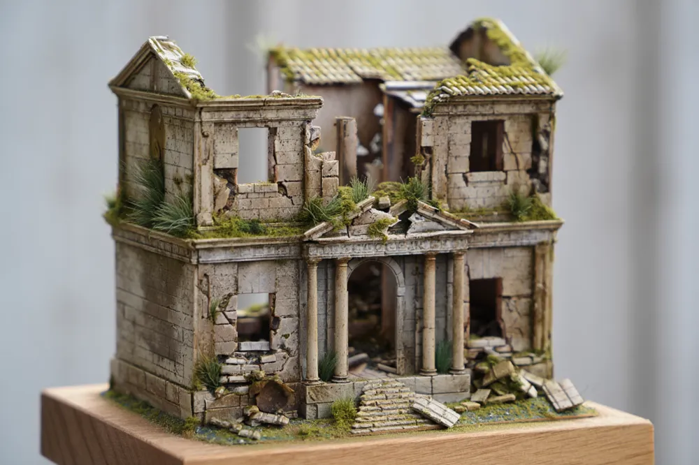 Ruined Victorian House Miniature 005 - Free 3D Print Model - MakerWorld