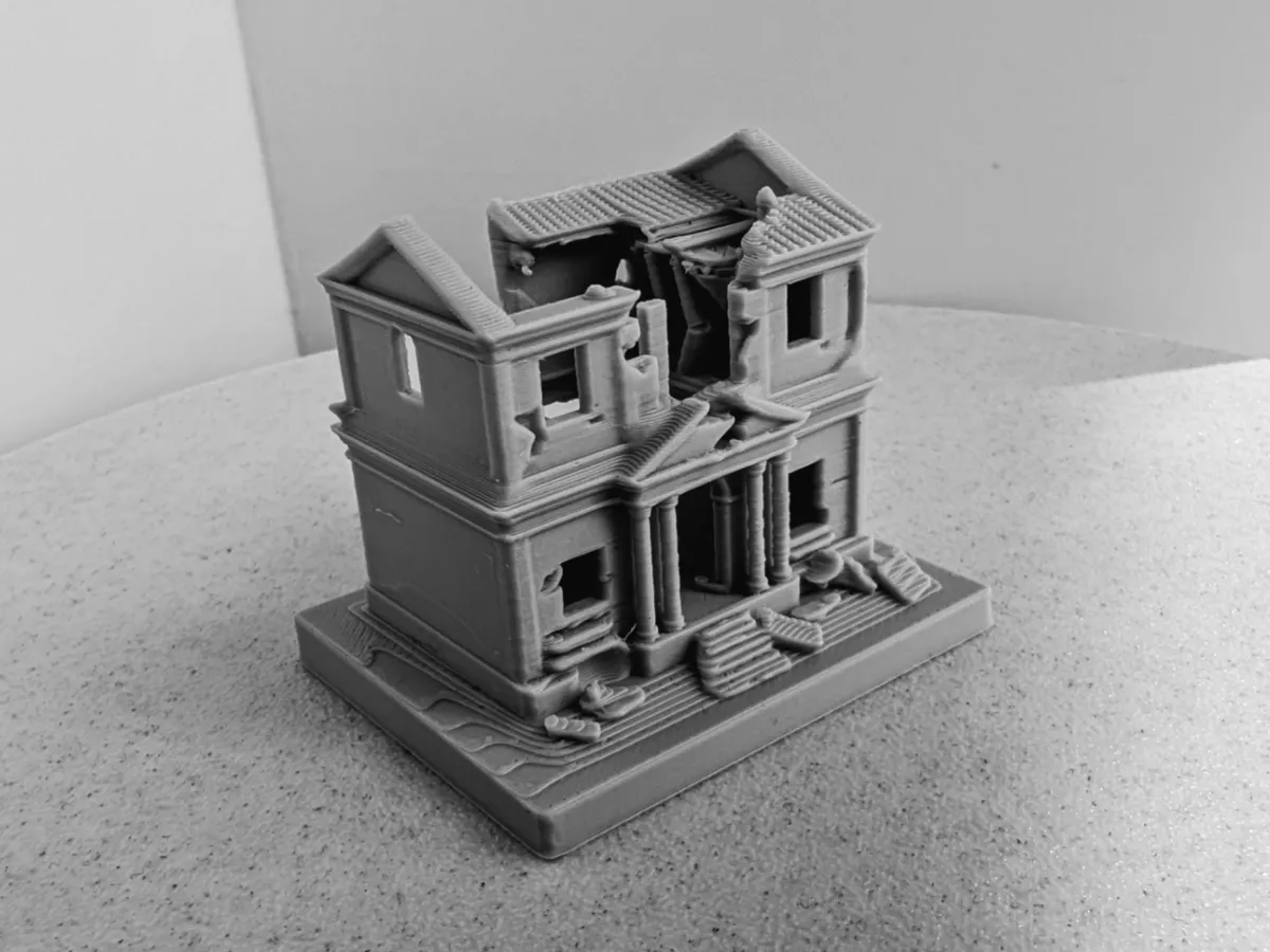 Ruined Victorian House Miniature 005 - Free 3D Print Model - MakerWorld