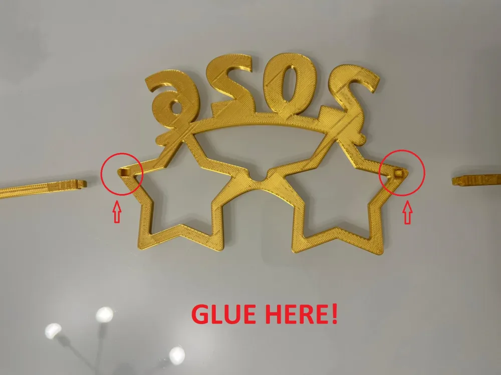 New Year’s Eve 2026 glasses by fracos MakerWorld: Download Free 3D Models