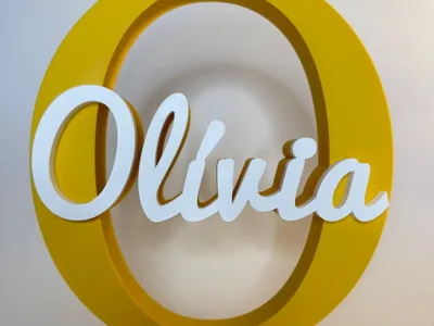 3D Name Plate - Olivia - Free 3D Print Model - MakerWorld