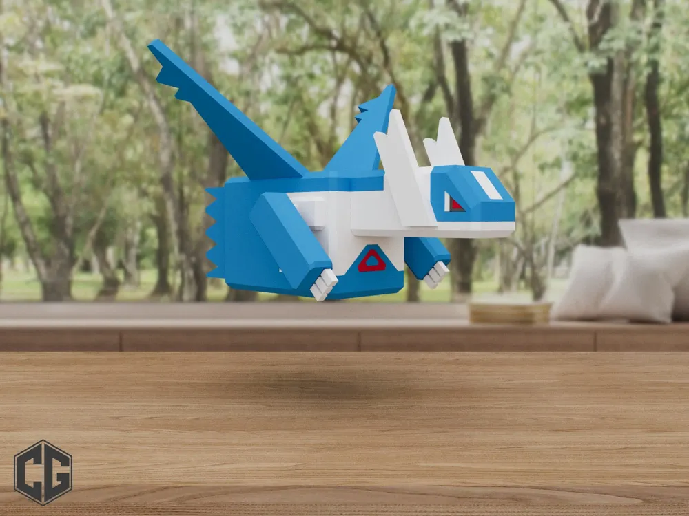 Latios Pokemon Voxel Multipart - Free 3D Print Model - MakerWorld