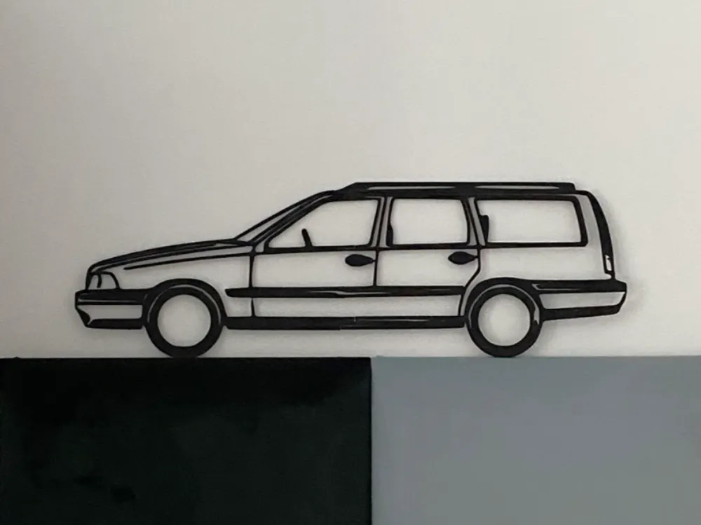 Volvo V70 gen1 Line-art wall decoration by PrzemoDJ - MakerWorld