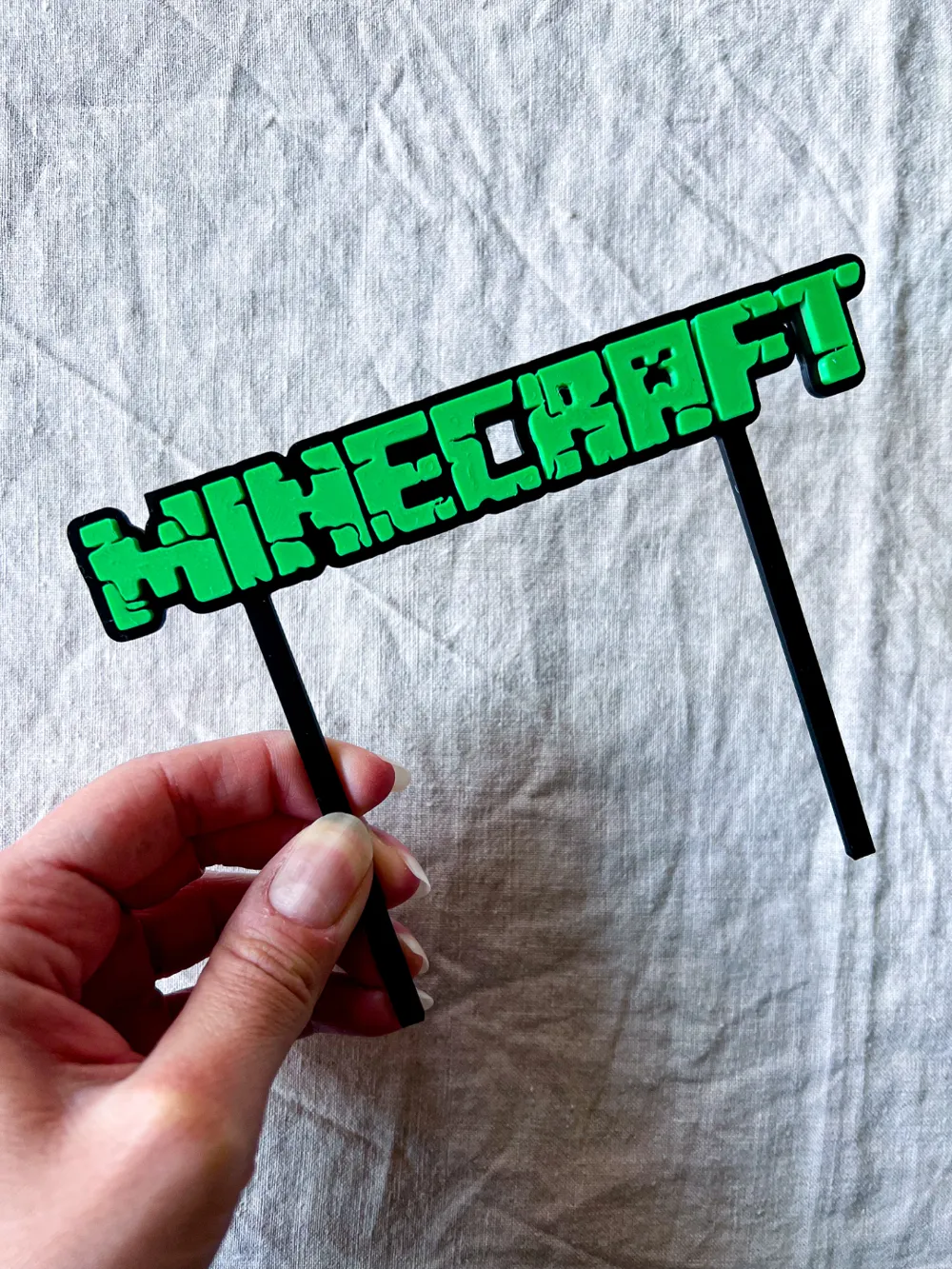 Minecraft Logo Cake Topper by Jasons DreamlandMakerWorld: Download Free ...