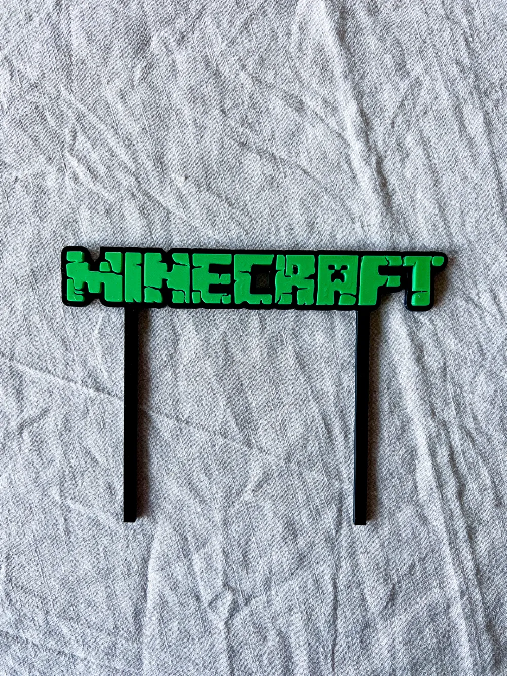 Minecraft Logo Cake Topper by Jasons DreamlandMakerWorld: Download Free ...