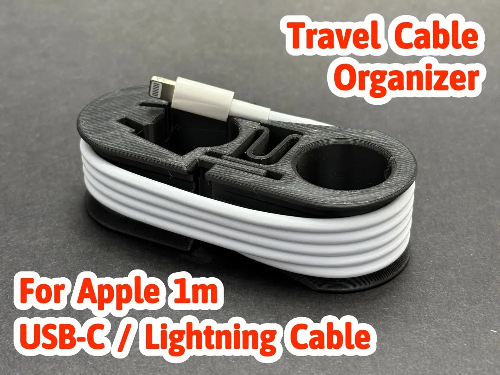 Lightning to USB-C Iphone Travel Cable Organizer - Free 3D Print Model ...