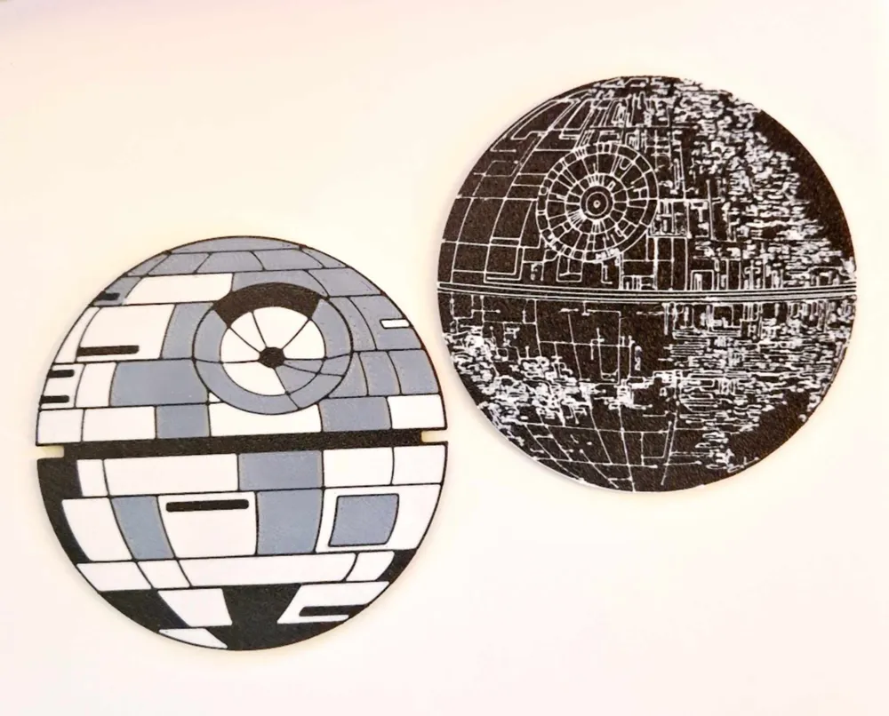 Star Wars Death Star Duo Coasters by SteveA - MakerWorld