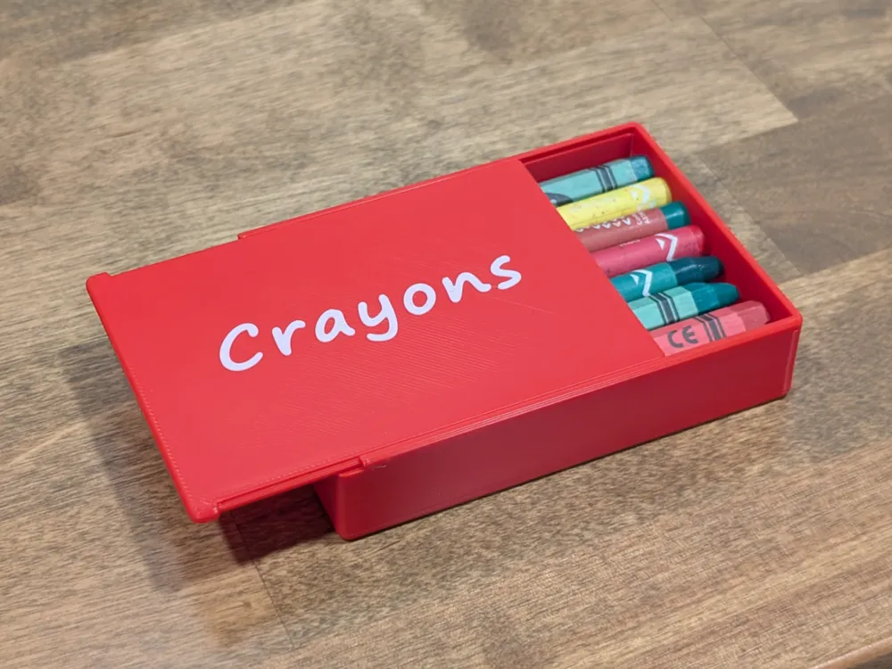 Crayon Travel Box with Sliding Lid - Free 3D Print Model - MakerWorld