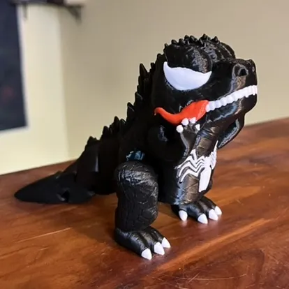 Chibi Venom-zilla Mashup Articulated Flexi Toy - Free 3D Print Model ...