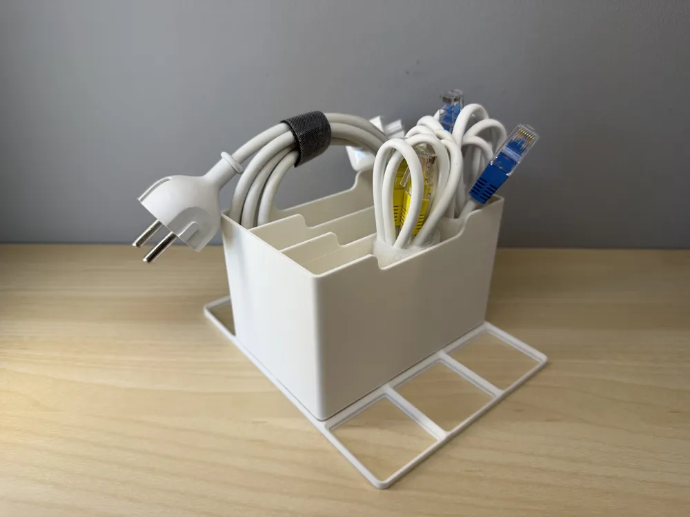 Gridfinity Cable Organizer Box Large (3 slots) - Free 3D Print Model ...