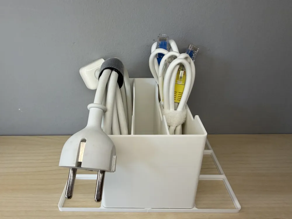 Gridfinity Cable Organizer Box Large (3 slots) - Free 3D Print Model ...