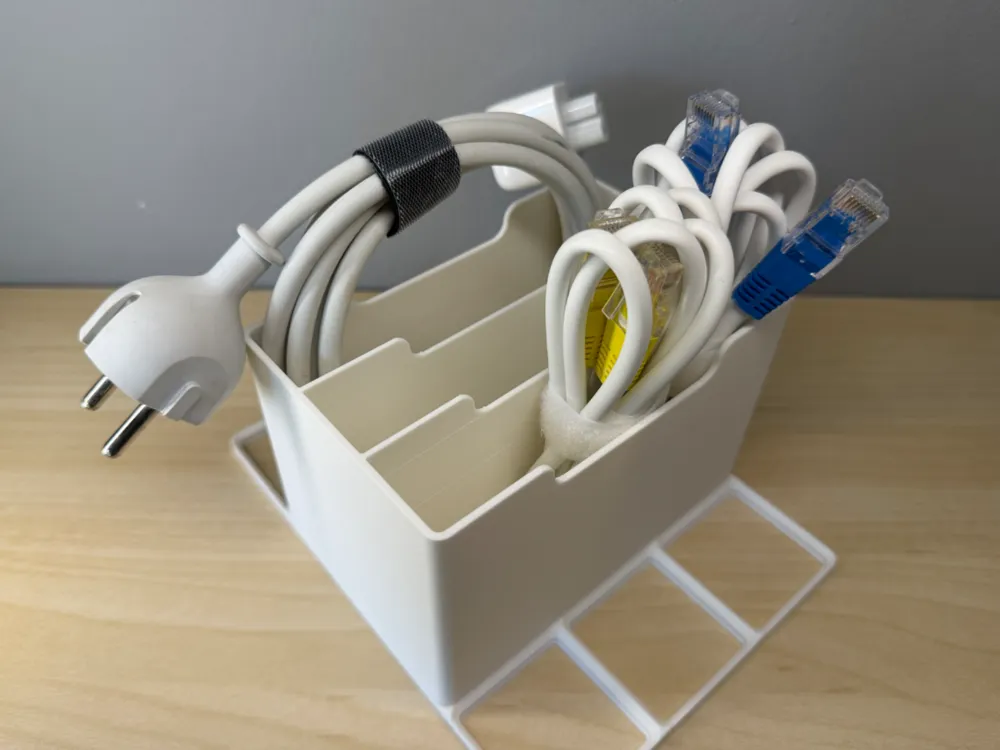 Gridfinity Cable Organizer Box Large (3 slots) - Free 3D Print Model ...
