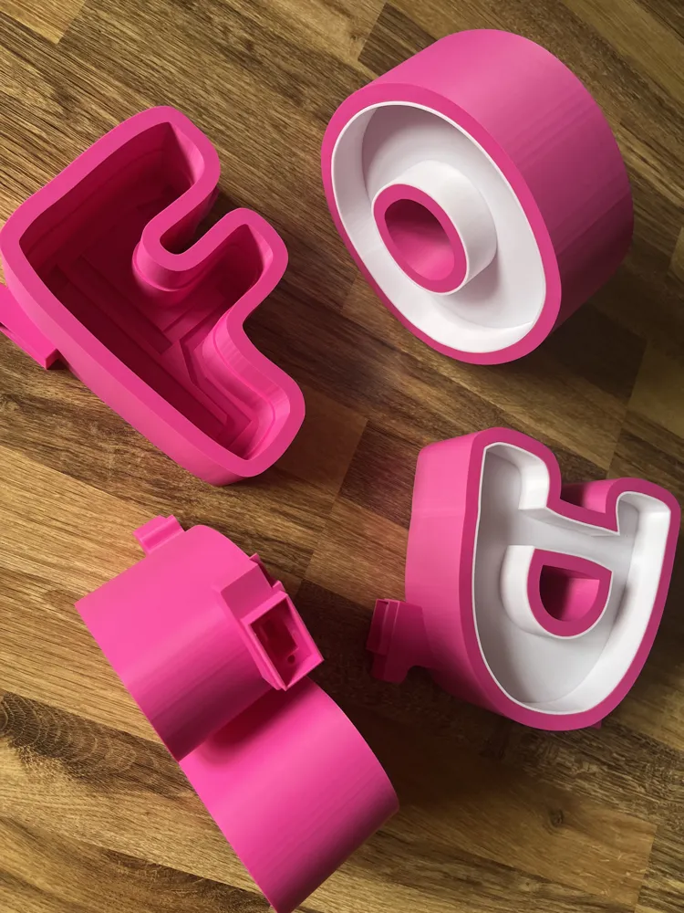 LED Letters A-Z Custom Name Lamp steckWLED - Free 3D Print Model ...
