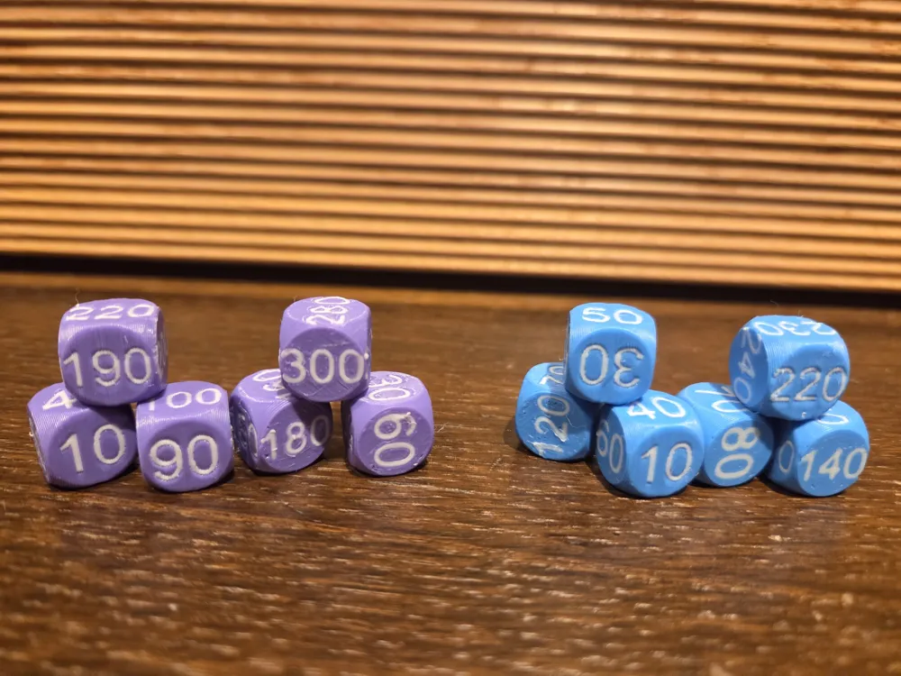 Pokémon TCG Damage Dice faithful 10-300 - Free 3D Print Model - MakerWorld