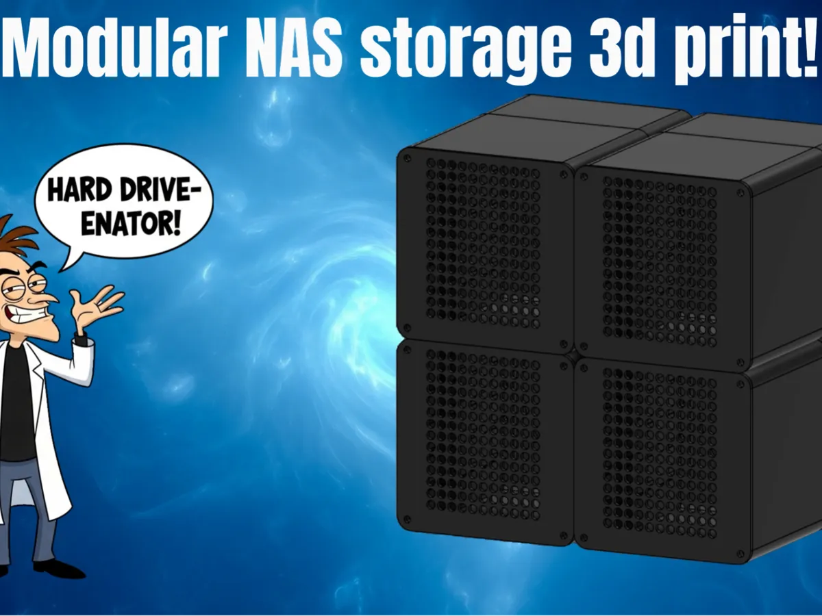 Modular NAS drive enclosure - Free 3D Print Model - MakerWorld