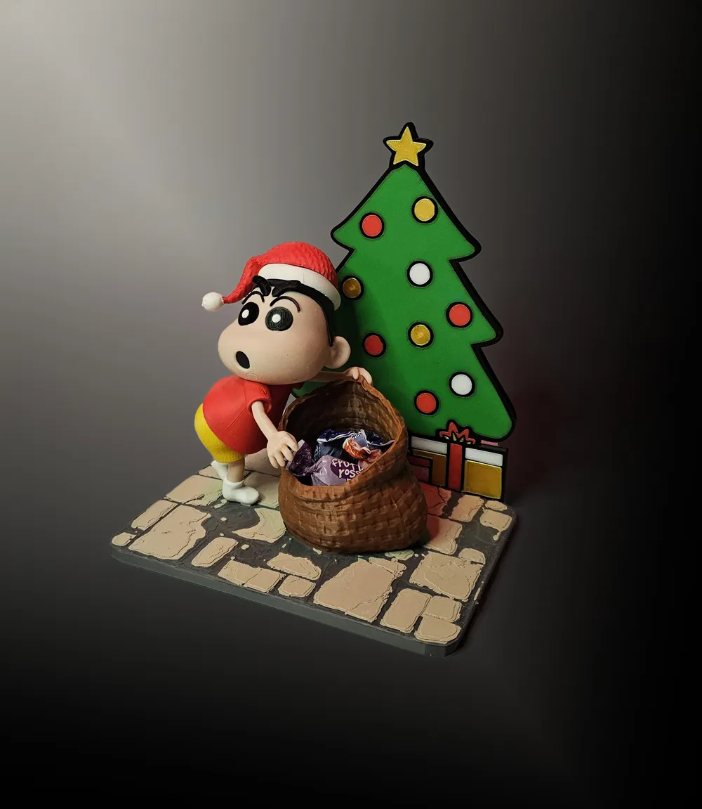 Thanks 15K !! Crayon Shin-chan Christmas ed. - Free 3D Print Model ...