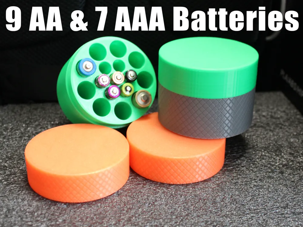 Compact Combined AA and AAA Batteries Travel Case by We Be Printin ...
