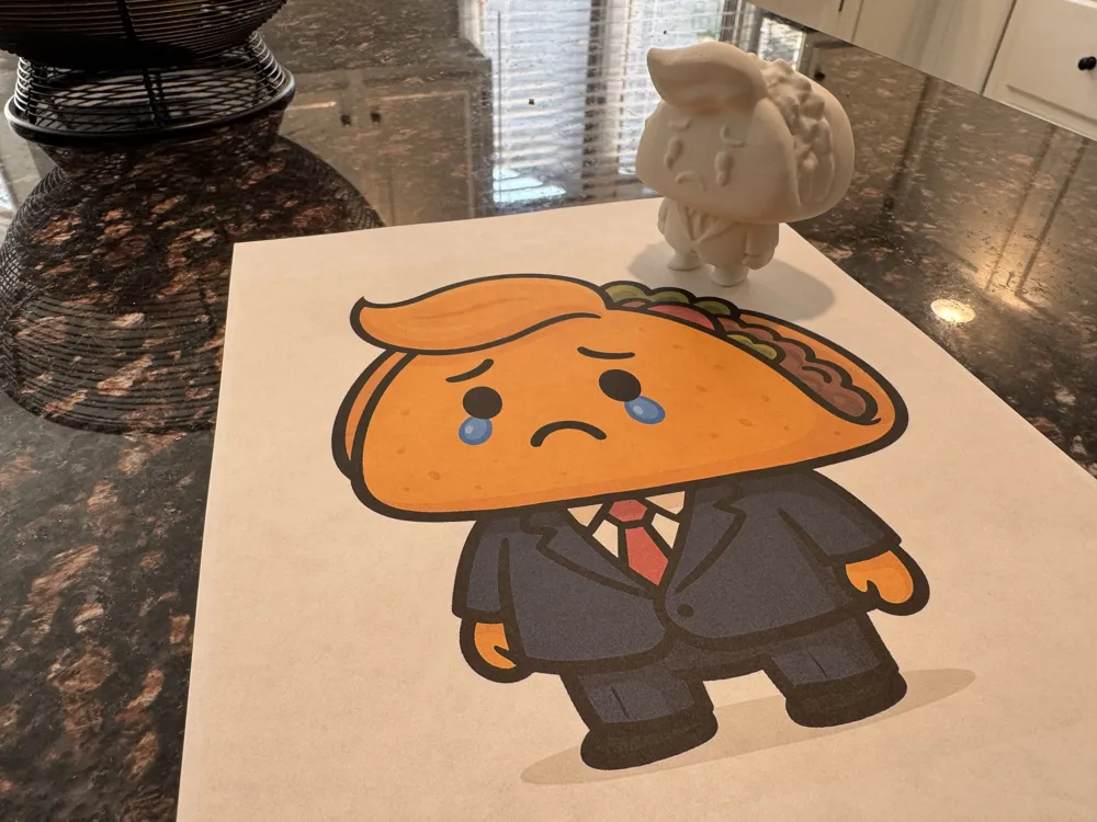 Chibi Sad Taco President Figurine by Jamie G MakerWorld: Download Free ...