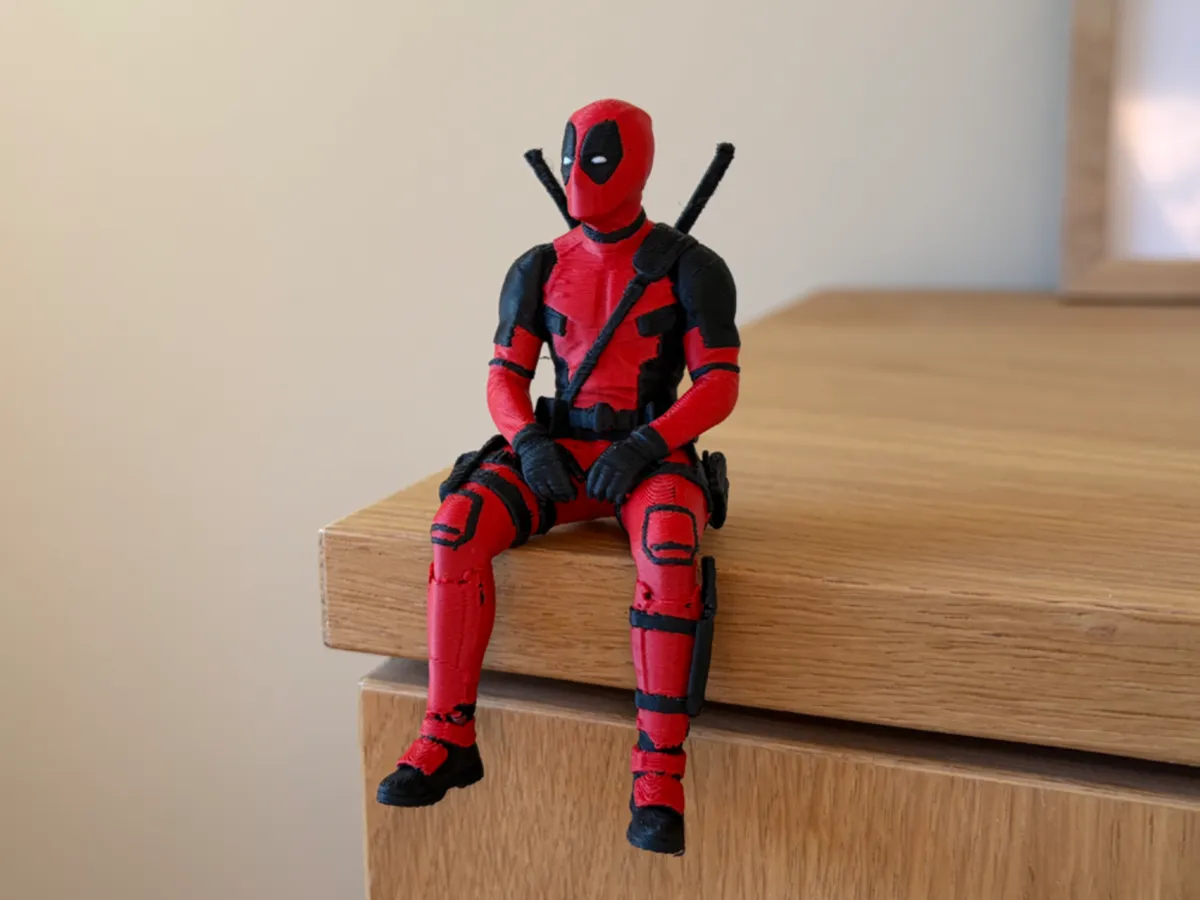 Deadpool Sitting Shelf Figure | AMS & Single Color - Free 3D Print ...